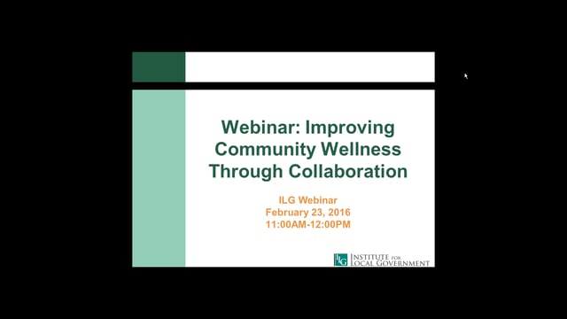 Improving Community Wellness through Collaboration - Institute for ...