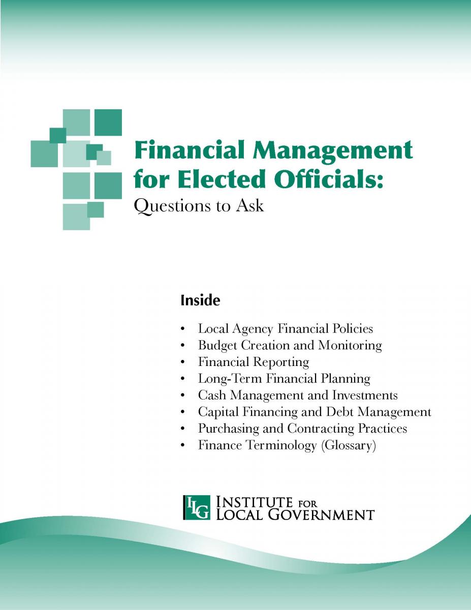 Financial Management for Elected Officials: Questions to Ask ...